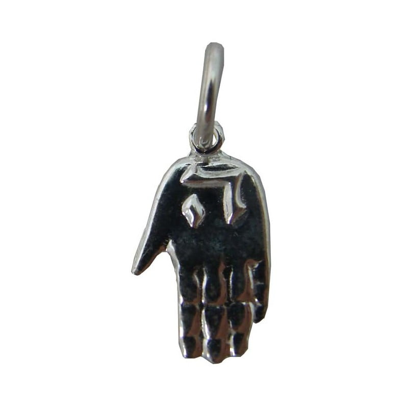 Khamsa "Hand" With Chai Pendant Sterling Silver - Holy Land Shopping