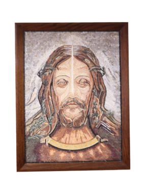 Nativity Scene Hidden in Jesus Face Mosaic Made With Holy land Stones ...